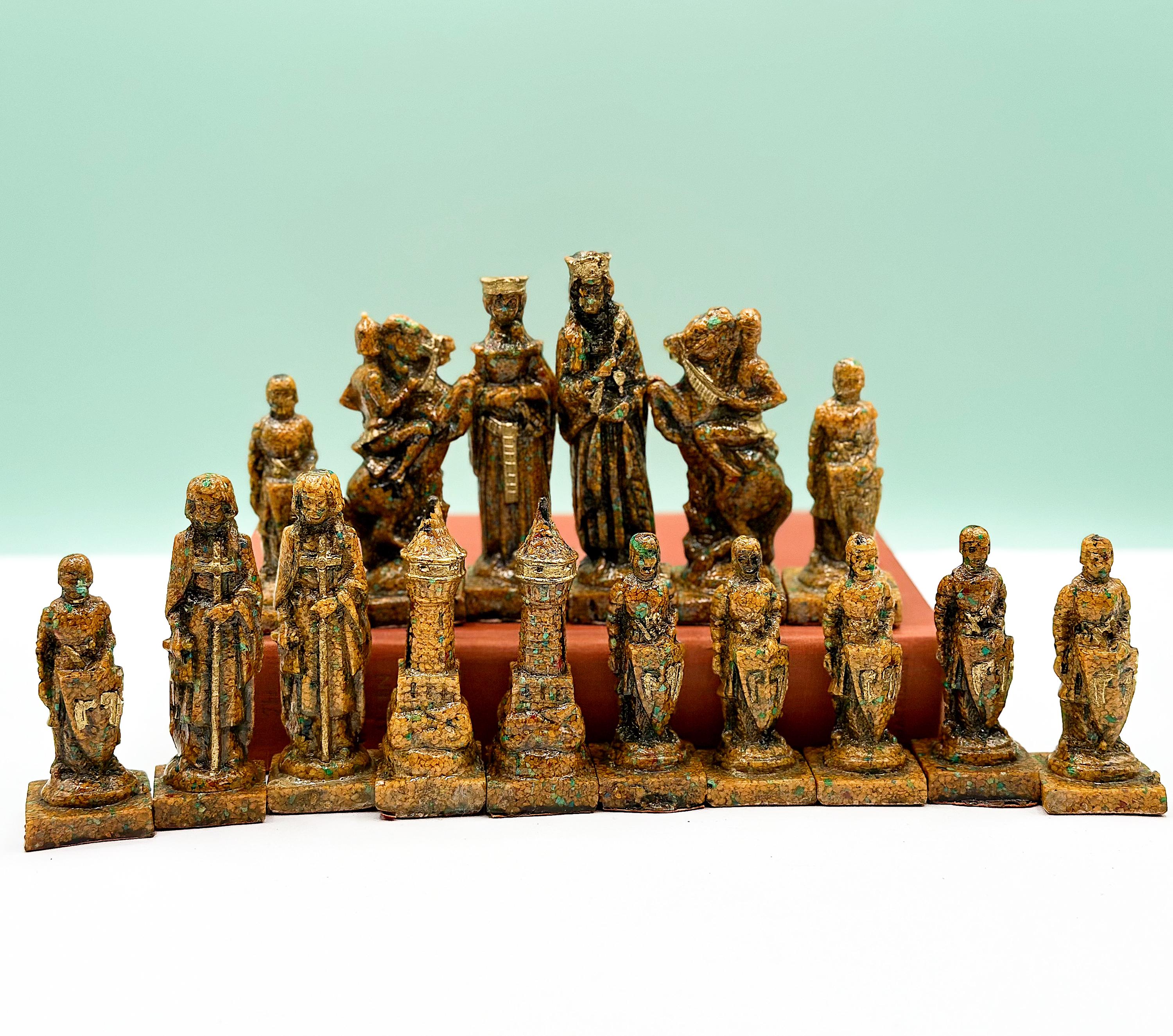 Vintage Aztec Mayan Chess Set, Stone Chess Set With Handmade Unique ...