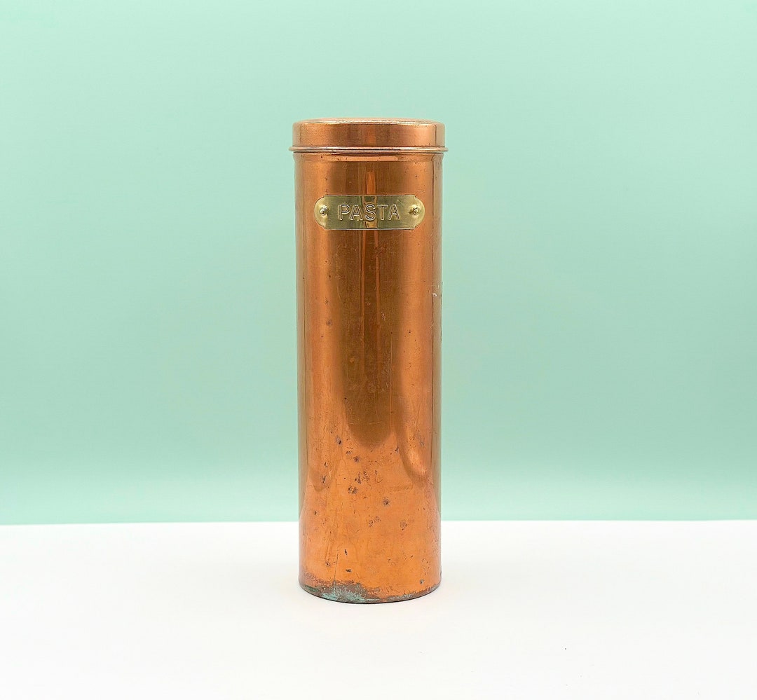 Vintage Copper Pasta Spaghetti Holder, Pasta Holder, Pasta Jar, Copper ...