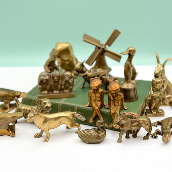Brass Animal Figurines - Etsy