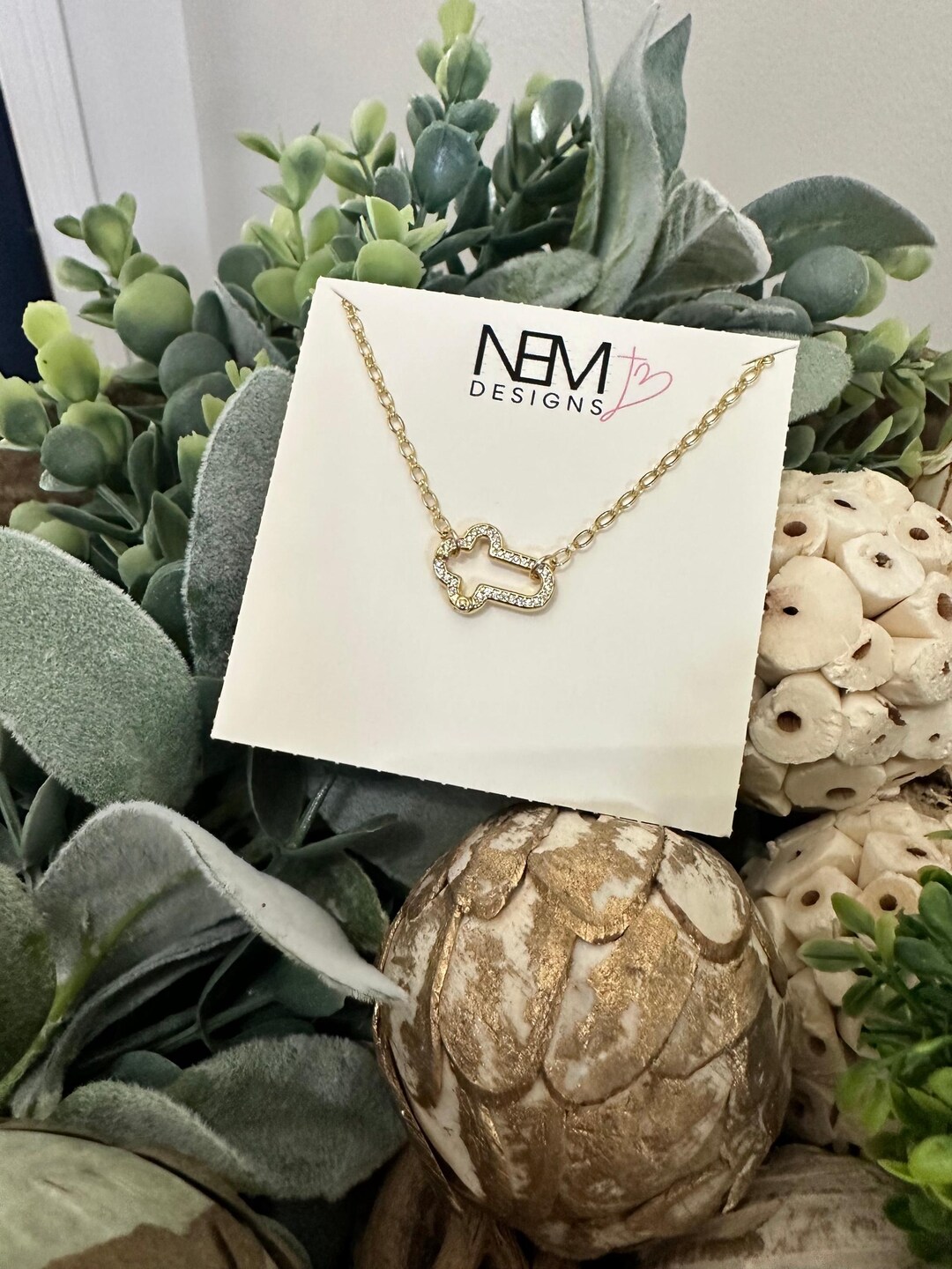 Gold Paperclip Cross Necklace - Etsy