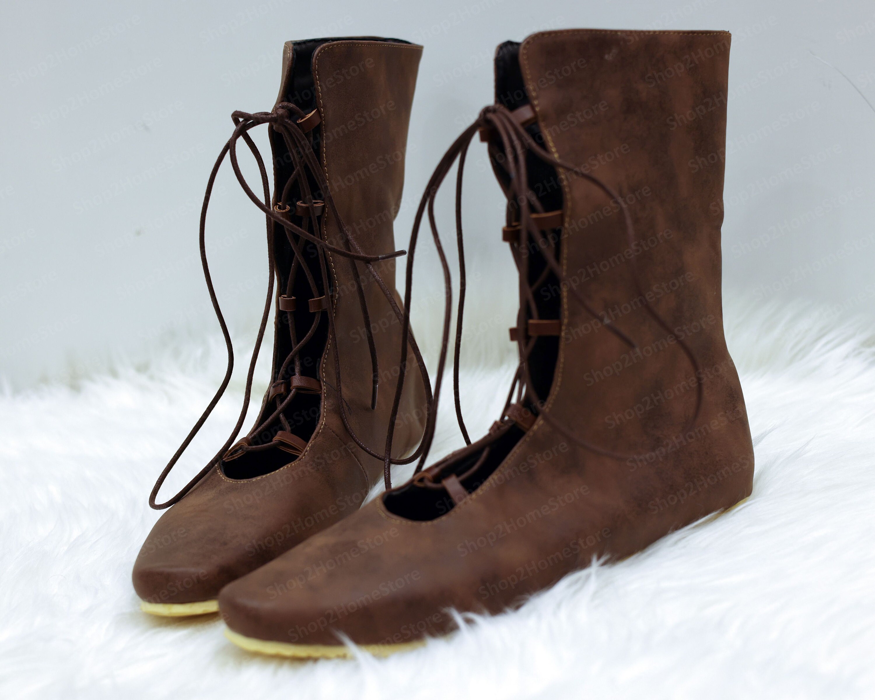 Medieval Steampunk Goth Boots, Ren Faire Viking Pirate Boots ...