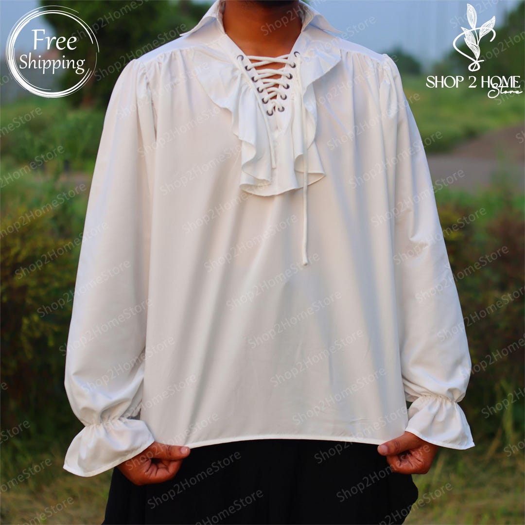 Medieval Viking Mens Tunic, Aesthetic Comfort Colors Pirate Shirt ...