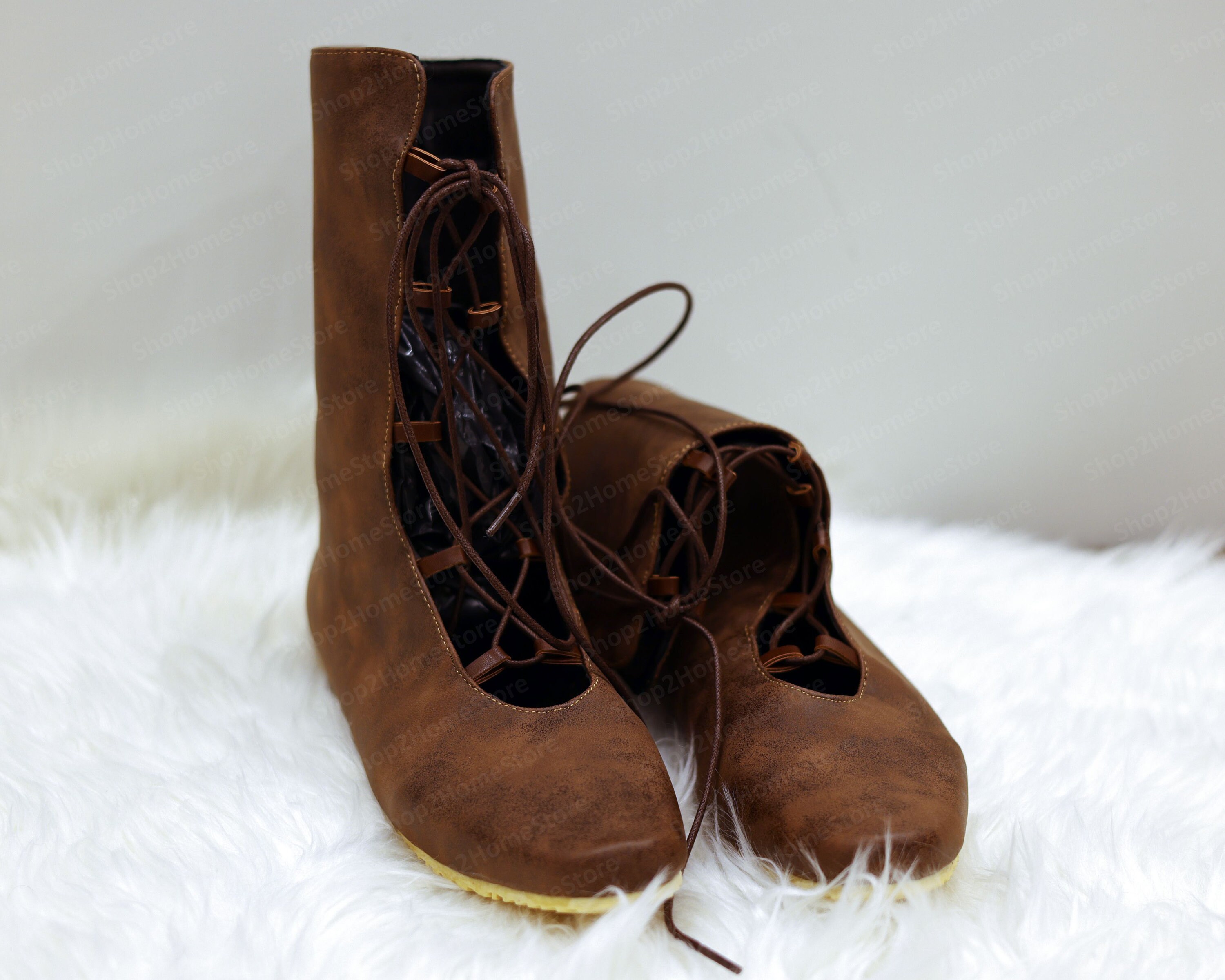 Medieval Steampunk Goth Boots, Ren Faire Viking Pirate Boots ...