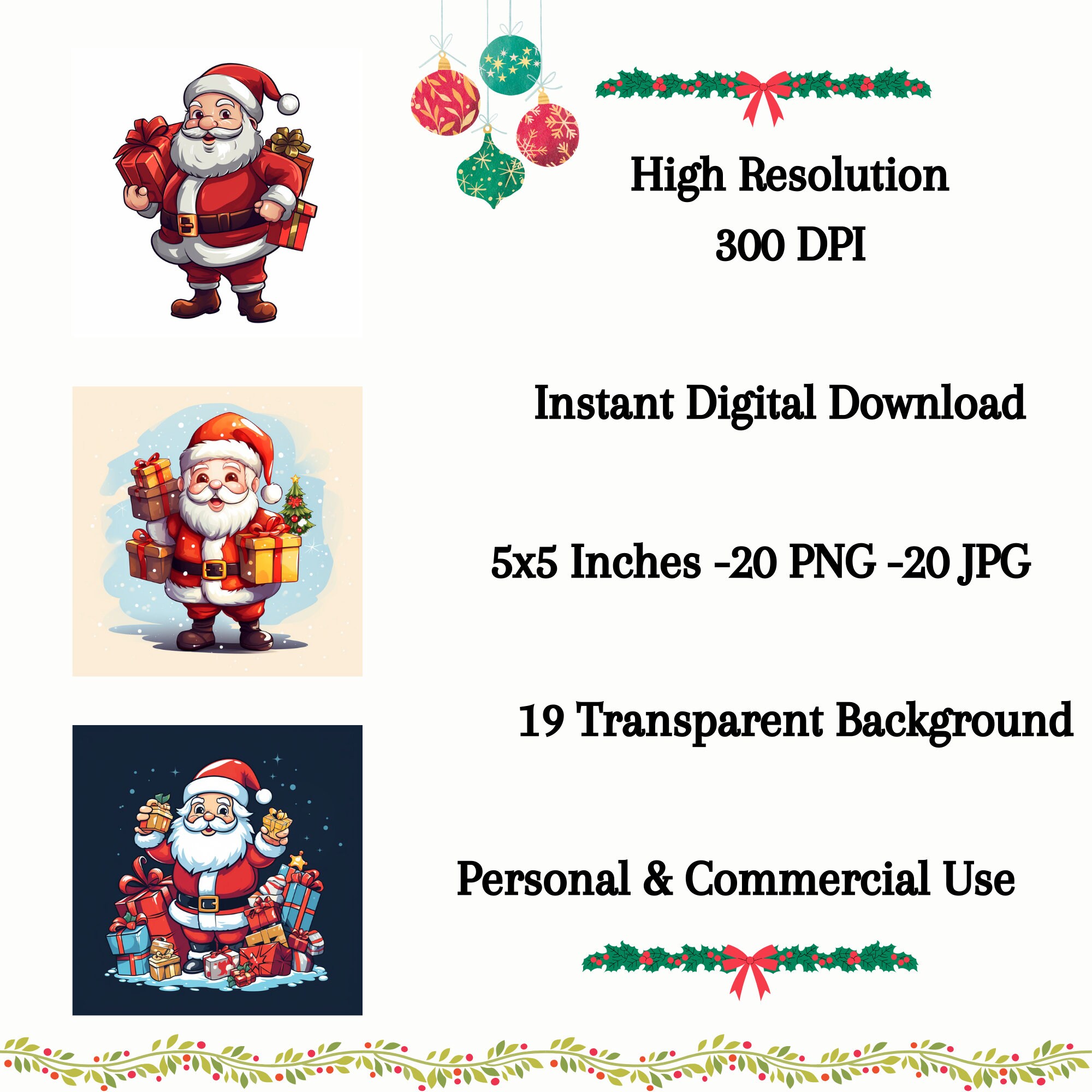 Christmas Clipart, Clipart Christmas Pack, Festive Season Clipart ...
