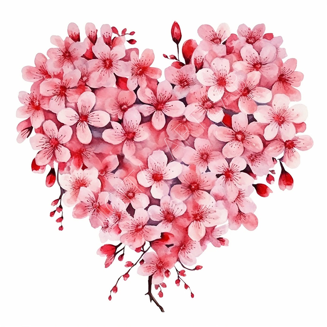 12 Watercolor Heart Clipart, Valentine's Day Clipart, Romantic Hearts ...