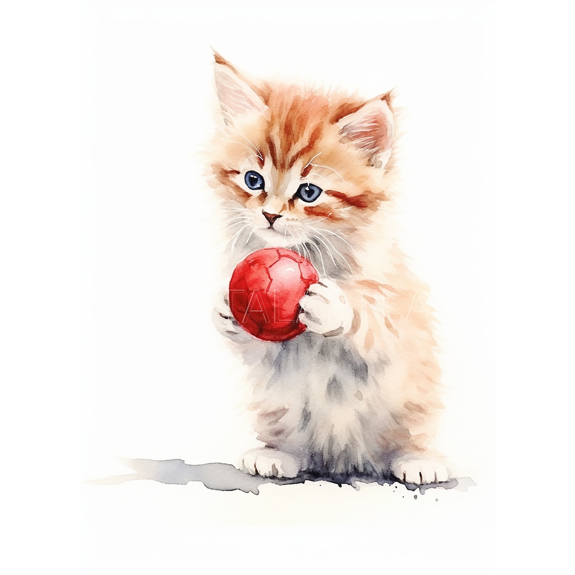 10 Cute Kitten Clipart, Lovely Cats, Animal Prints, Digital Clipart ...