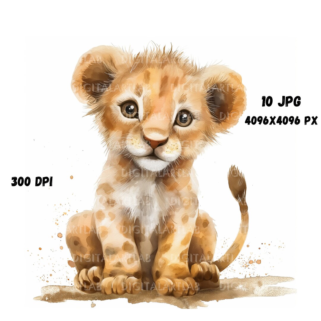 Jungle Baby Animals, Animal Prints, Baby Animals Digital Clipart ...