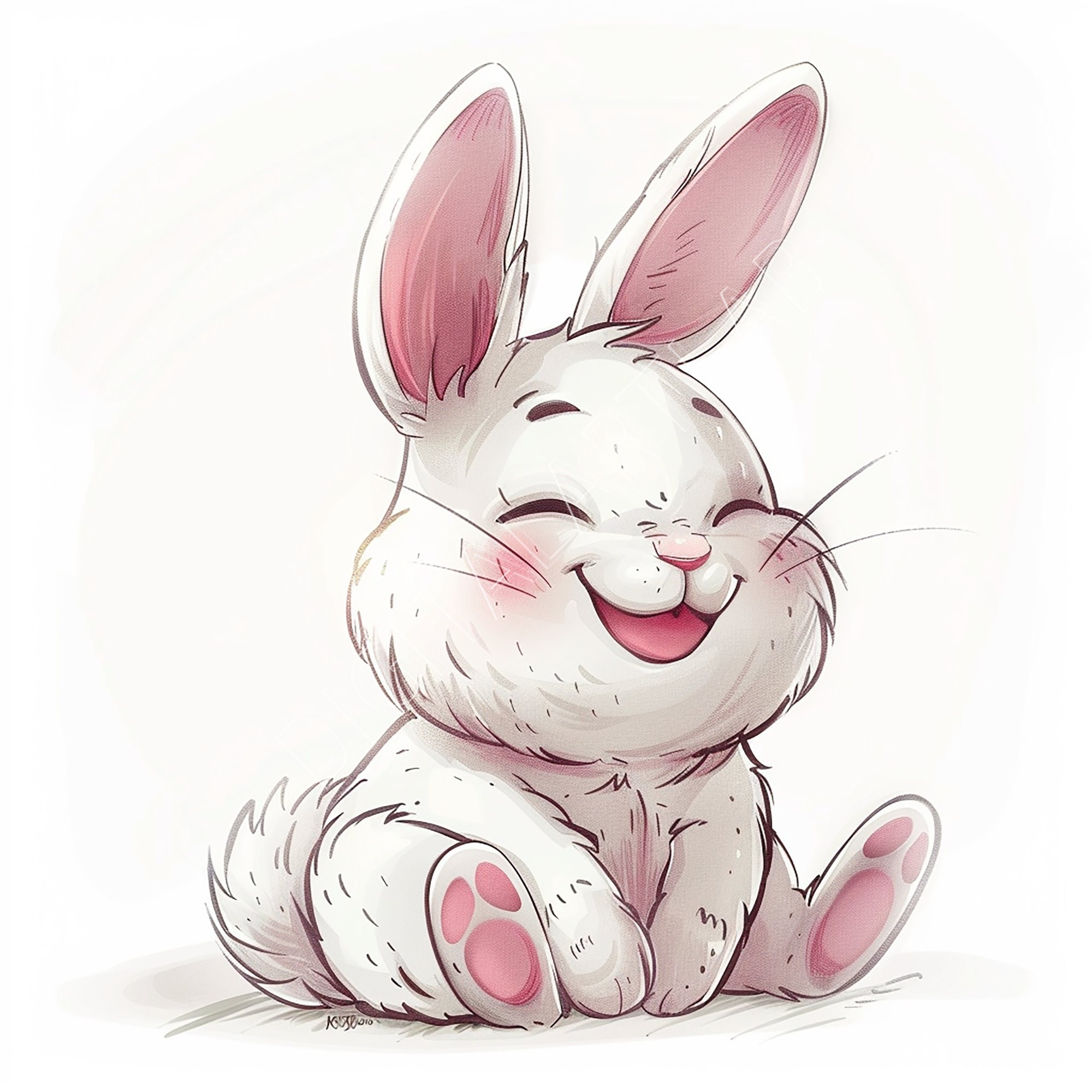 Cute Bunny Transparent Background, Animal Prints, Easter Bunny Clipart ...