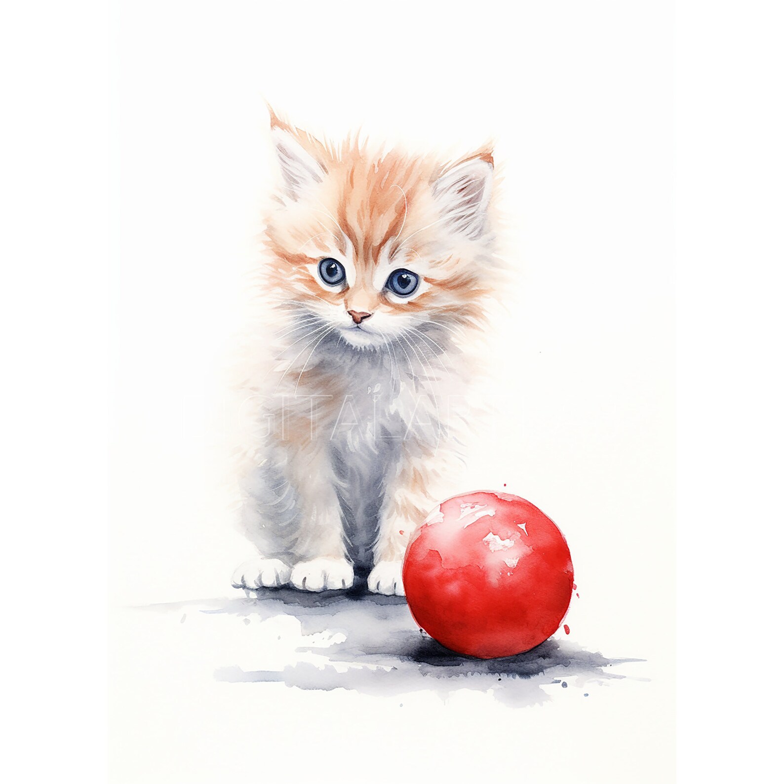 10 Cute Kitten Clipart, Lovely Cats, Animal Prints, Digital Clipart ...