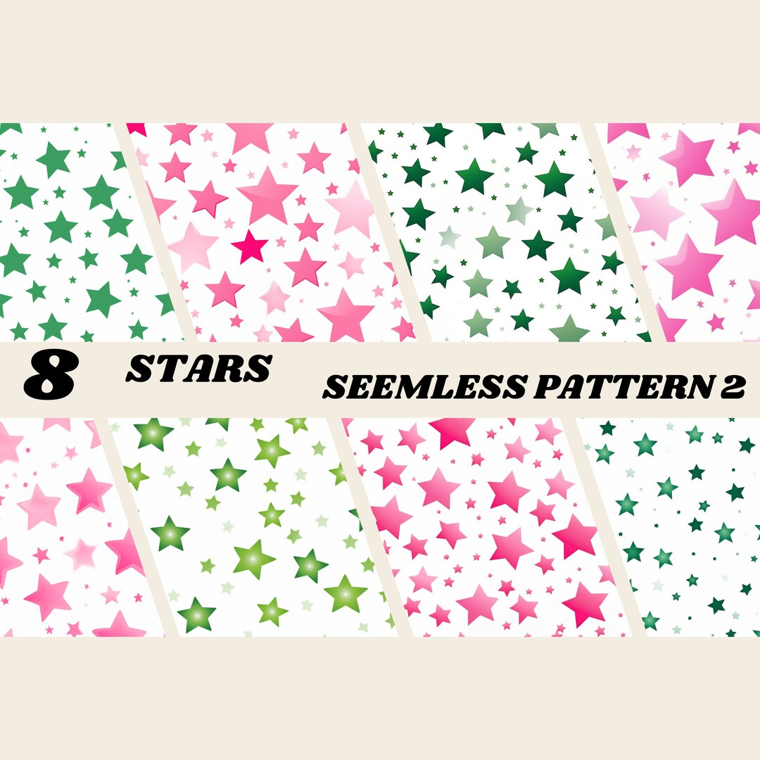 Seamless Pattern, Christmas Stars Digital Paper, Festive Season Texture ...