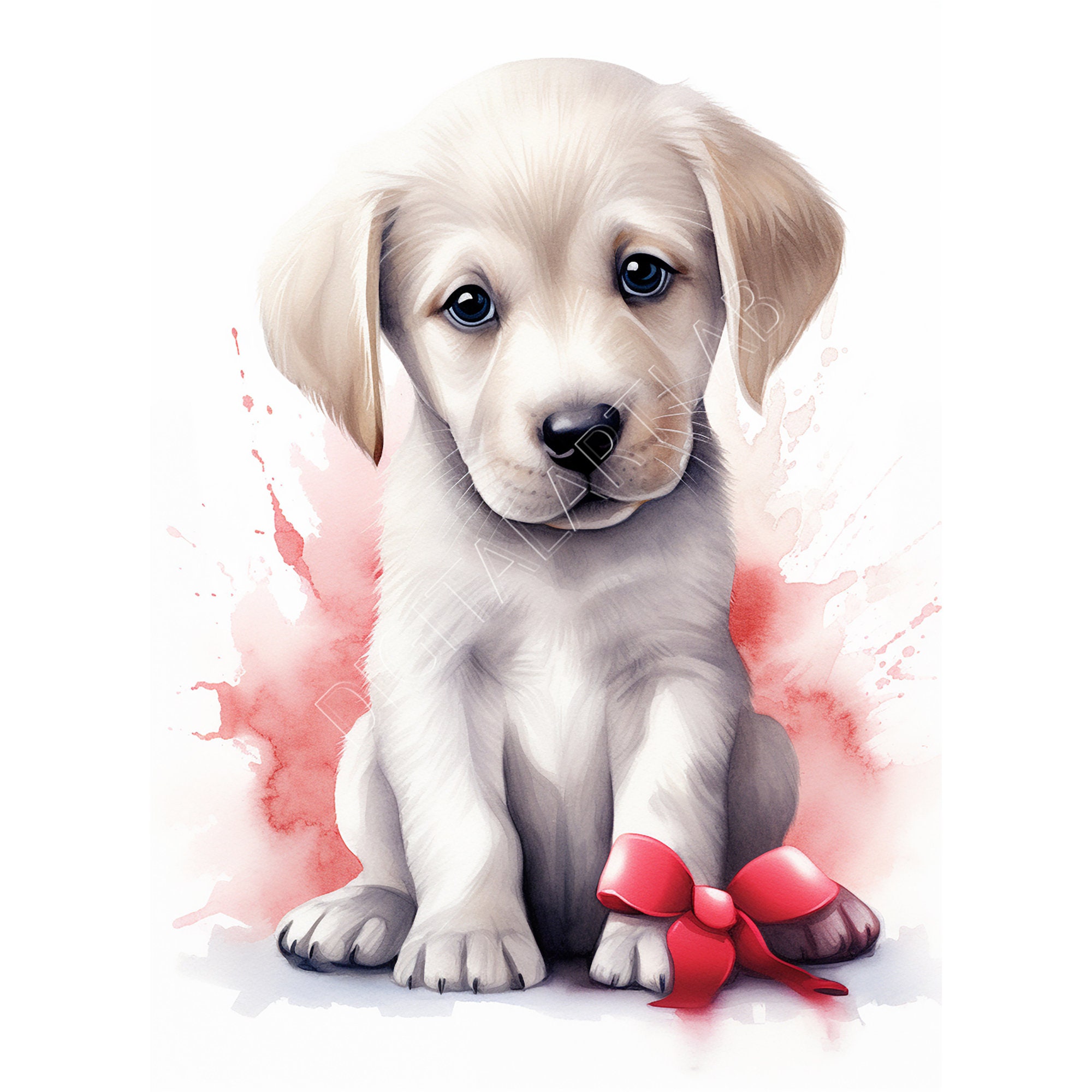 10 Romantic Puppy Dog Clipart, Animal Prints, Puppy Dog Digital Clipart ...