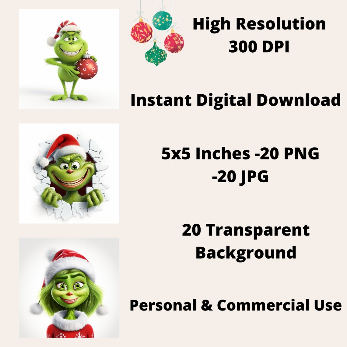 Christmas Grinch, Christmas Clipart, Festive Season Clipart, Xmas ...