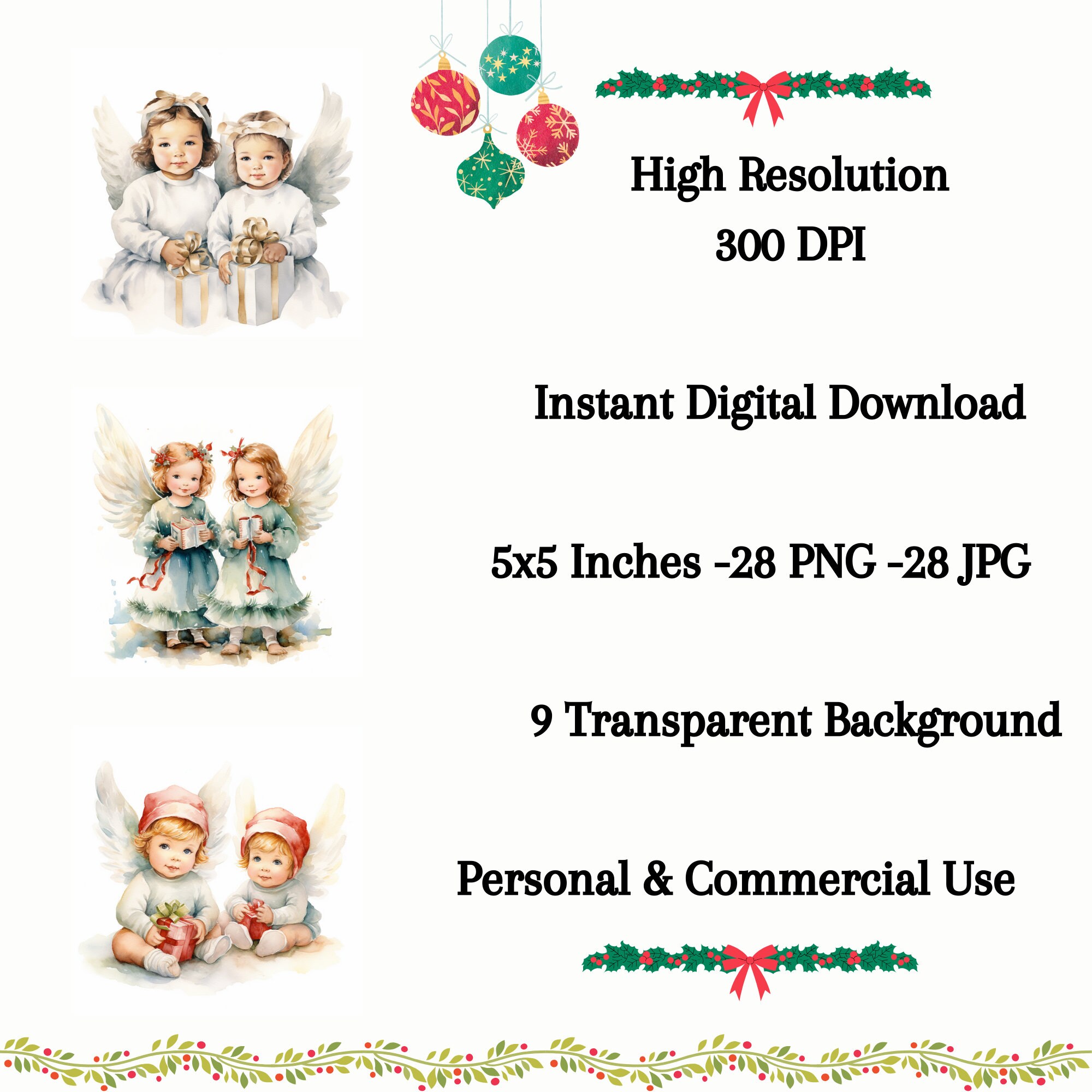 Christmas Clipart, Clipart Christmas Pack, Festive Season Clipart ...