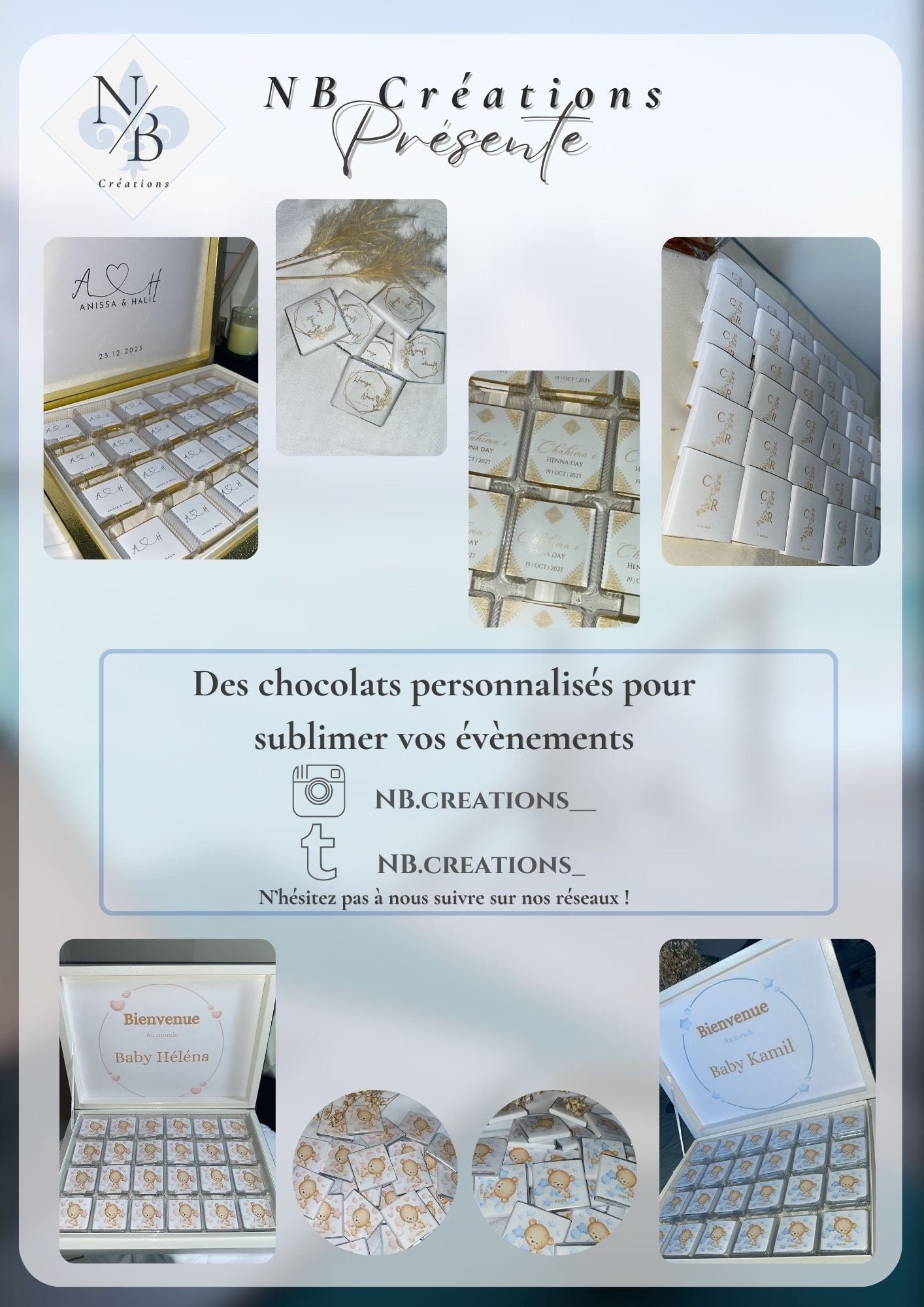 Personalized Chocolate Card for Henna Day Event, Engagement, Wedding ...