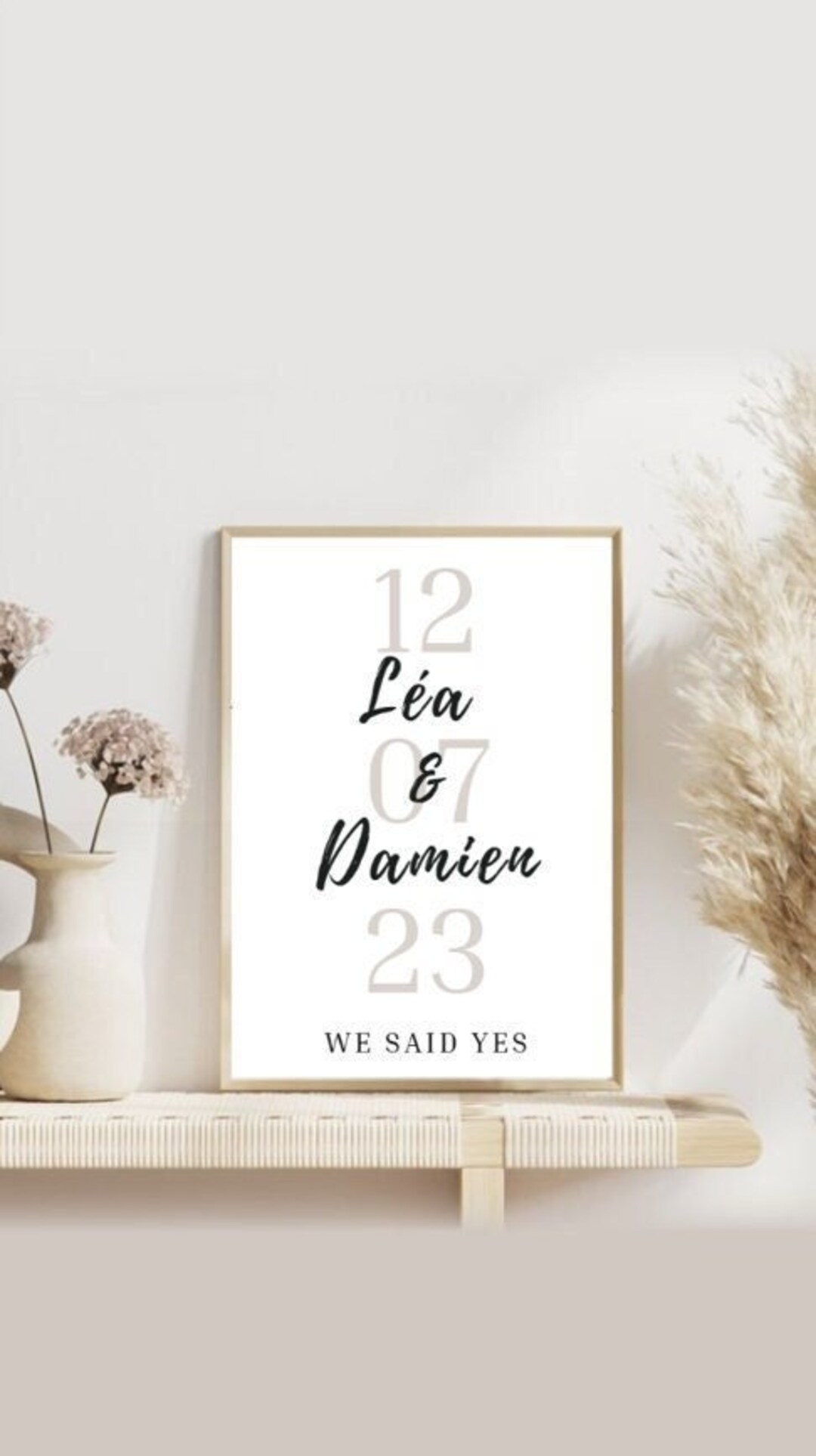 Personalized Couple Poster With First Names and Meeting Date Couple ...