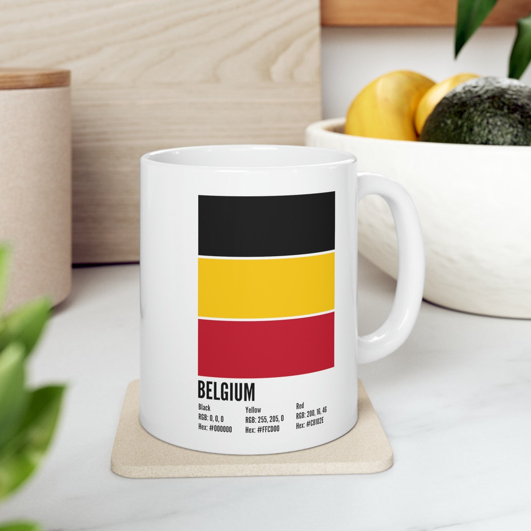 Belgium Official Flag Colors Ceramic Mug, 11oz - Etsy