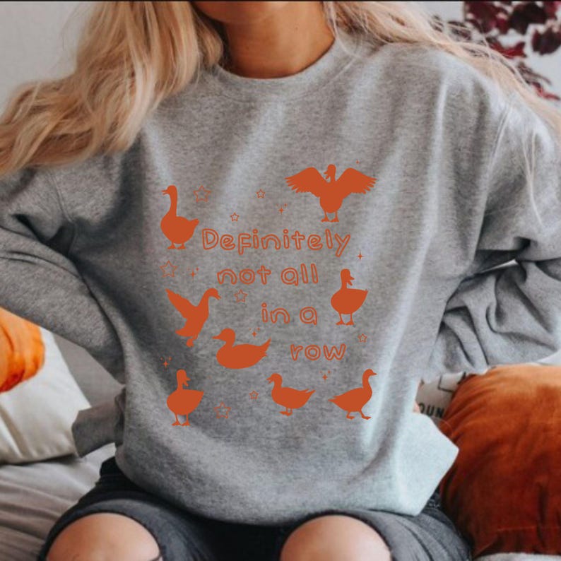 Funny Duck Meme Sweatshirt | Retro Animal Lover Crewneck - Etsy