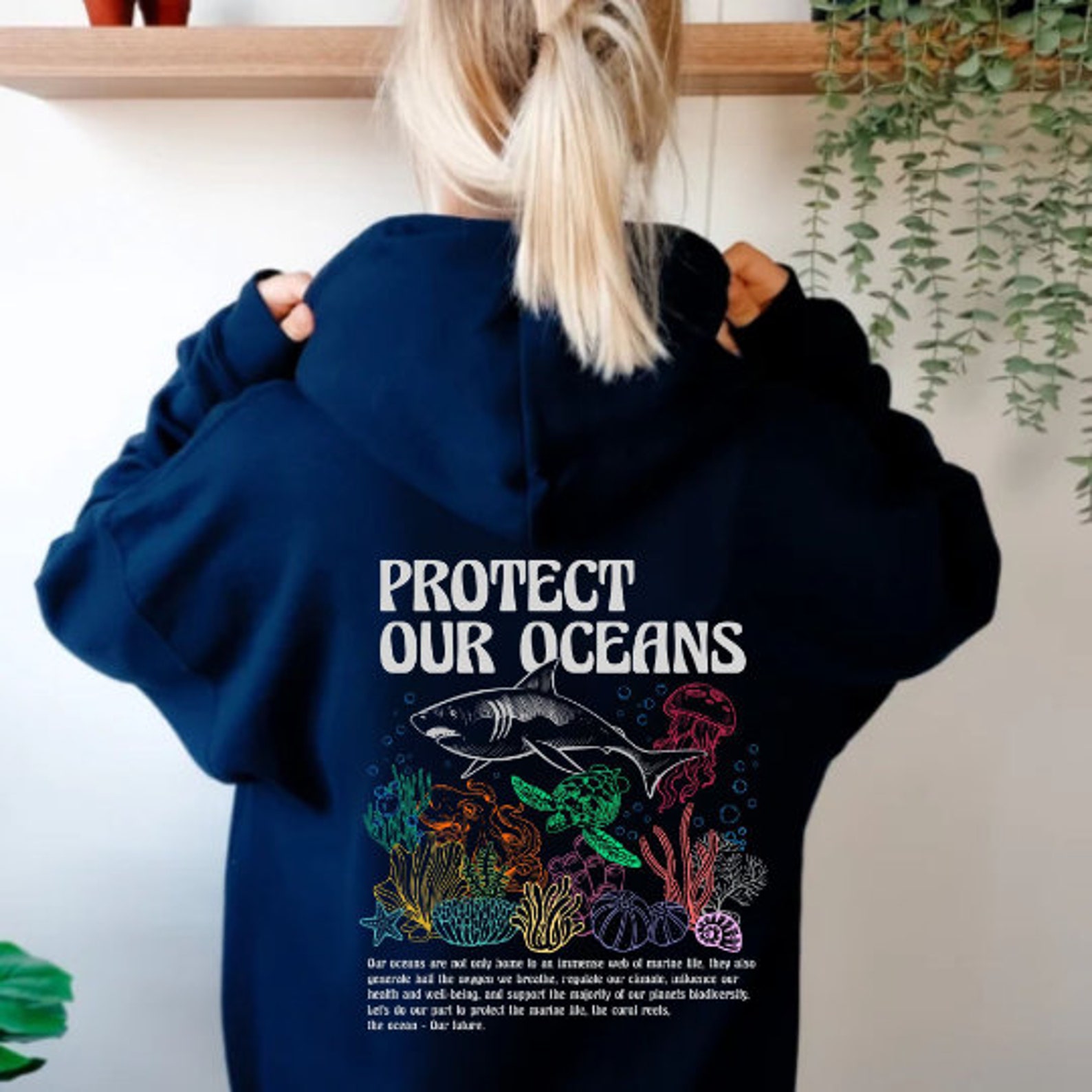 Protect Our Oceans Hoodie | Shark Hoodie | Save the Ocean | Respect the ...