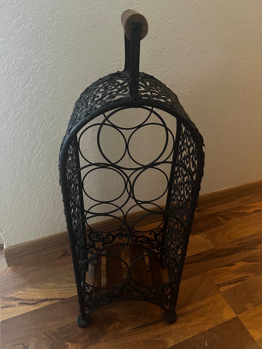 Unique Metal and Wood Wine Rack - Etsy