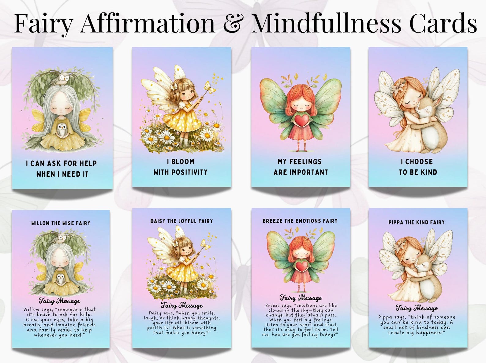 Fairy Affirmation Cards, Kids Affirmation Flash Card Pack, Nature ...
