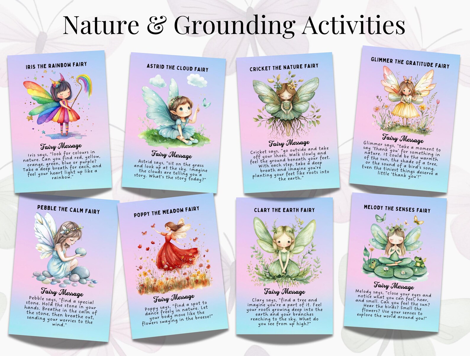 Fairy Affirmation Cards, Kids Affirmation Flash Card Pack, Nature ...