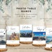 Photo Table Names Template, Destination Table Names, Travel Theme Table ...