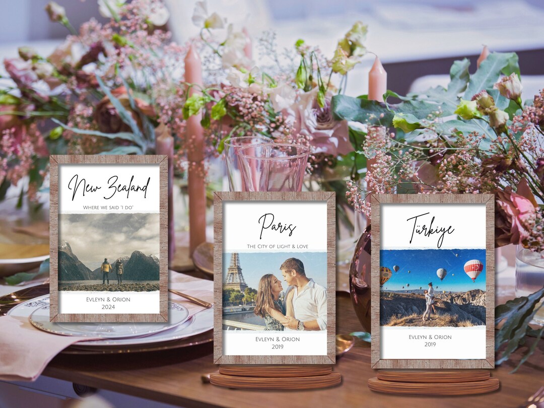 Photo Table Names Template, Destination Table Names, Travel Theme Table ...