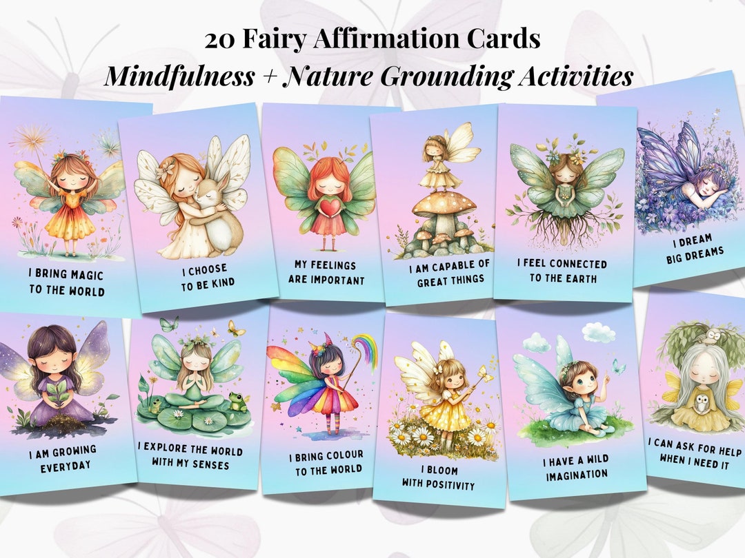 Fairy Affirmation Cards, Kids Affirmation Flash Card Pack, Nature ...