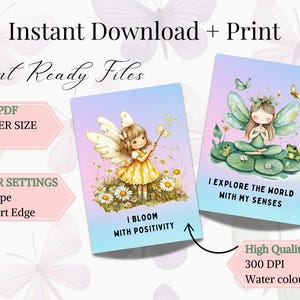 Fairy Affirmation Cards, Kids Affirmation Flash Card Pack, Nature ...