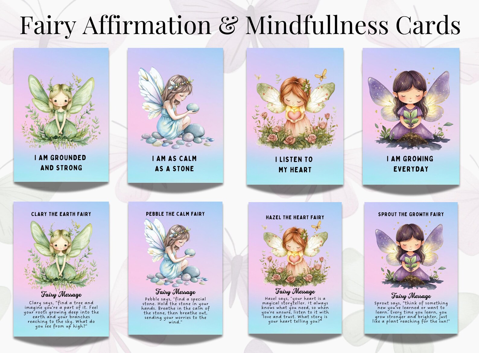 Fairy Affirmation Cards, Kids Affirmation Flash Card Pack, Nature ...