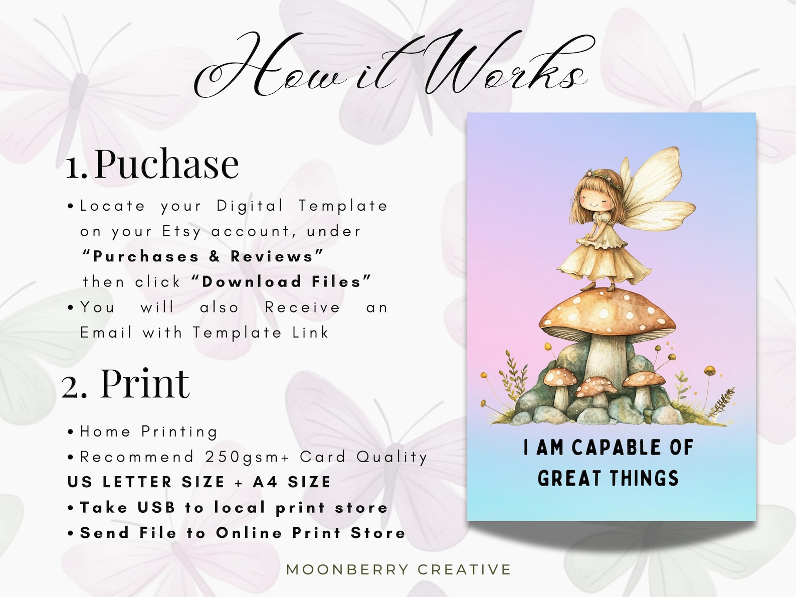 Fairy Affirmation Cards, Kids Affirmation Flash Card Pack, Nature ...