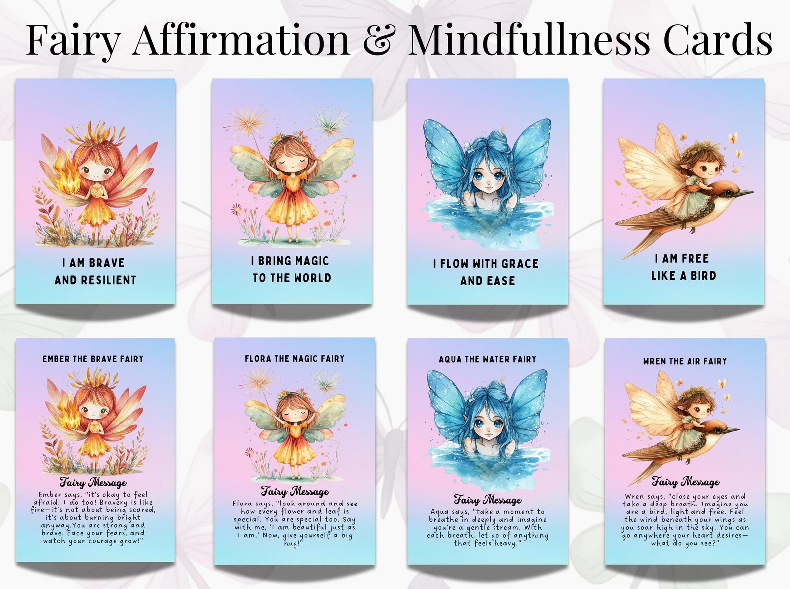 Fairy Affirmation Cards, Kids Affirmation Flash Card Pack, Nature ...