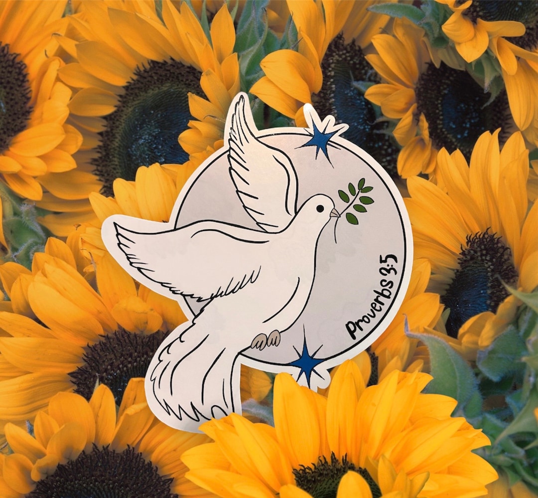 Large Faith Dove Christian Sticker - Etsy