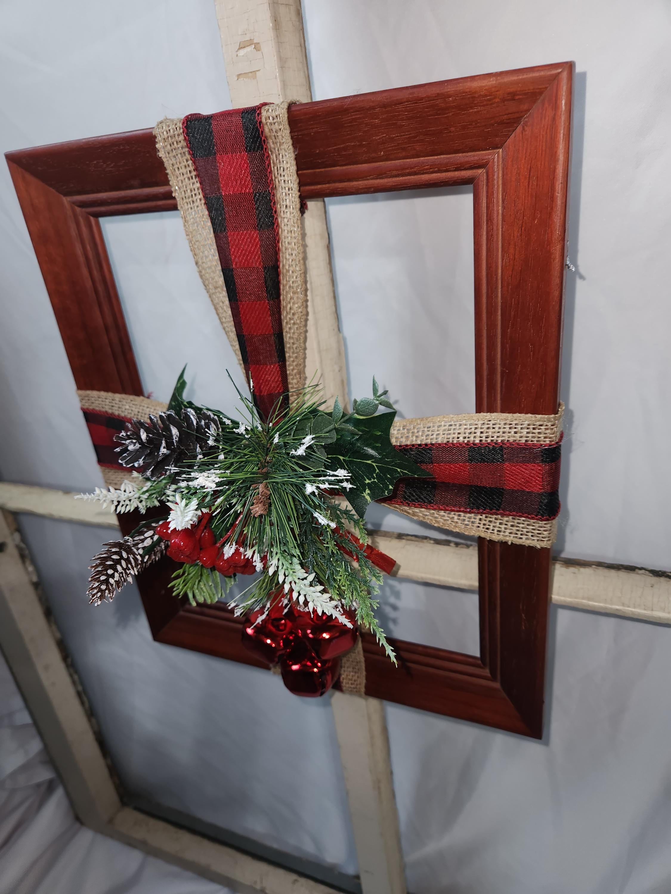 Red and Black Christmas Decorated Frame - Etsy