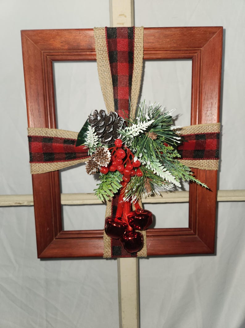 Red and Black Christmas Decorated Frame - Etsy