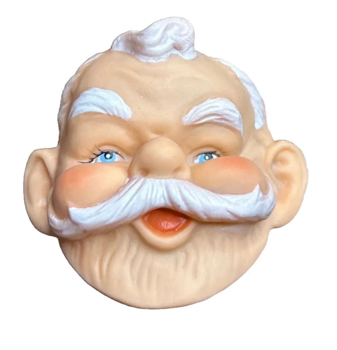 Santa Claus Vinyl Face Head - Etsy