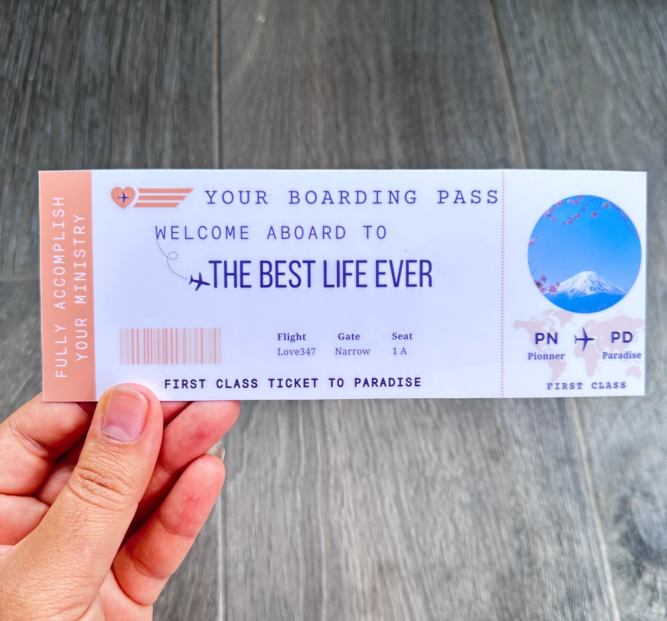 Boarding Pass Card, JW Best Life Ever Cards, JW Gift Ideas, Baptism ...