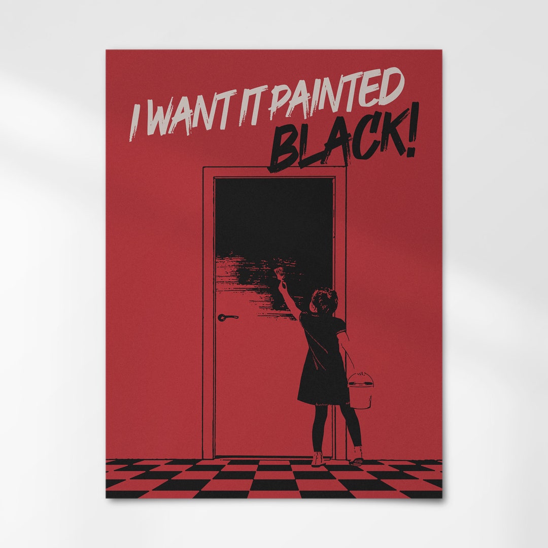 THE ROLLING STONES Poster Paint It Black, Music Poster, Digital Art ...