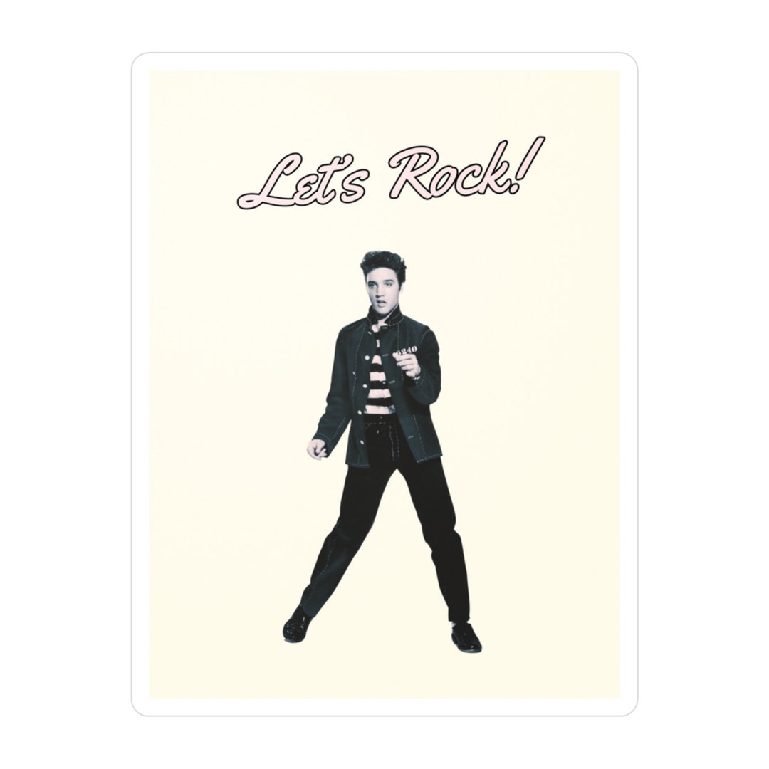 Retro Sticker Elvis Presley Sticker Vintage Sticker Kiss Cut Vinyl ...