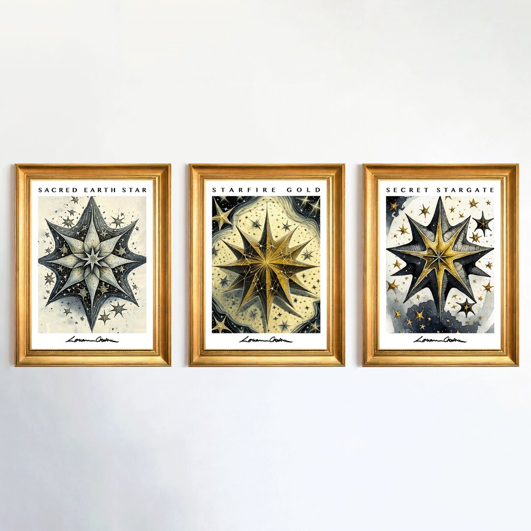 Star Wall Art Bundle, Printable Poster of Enchanting Star Art, ONLY ...
