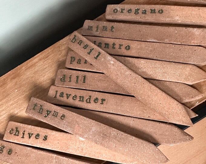 Ceramic Herb Tags | Handmade Pottery - Etsy