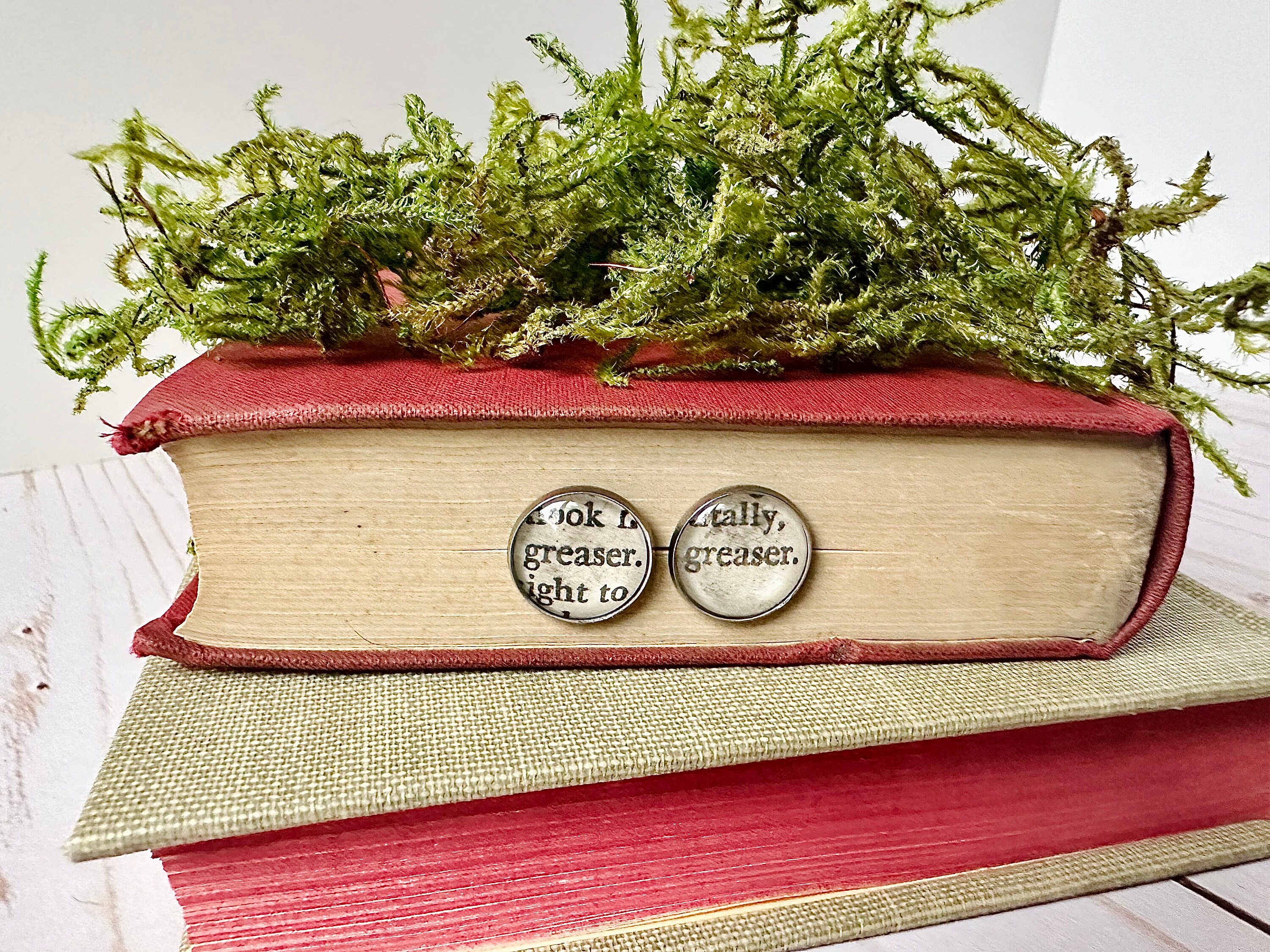 Stainless Steel the Outsiders Greaser Book Page Stud Post Earrings - Etsy