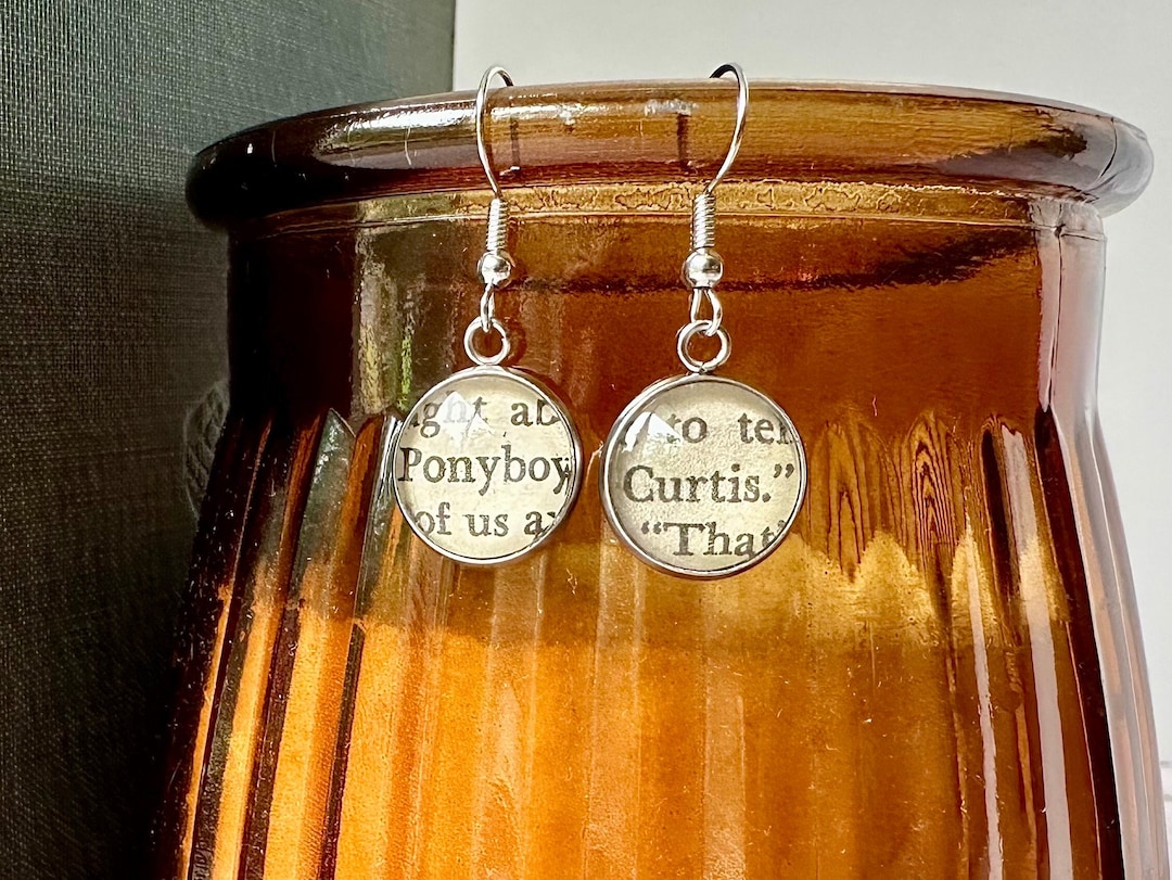 Stainless Steel the Outsiders Ponyboy Curtis Book Page Dangle Earrings ...