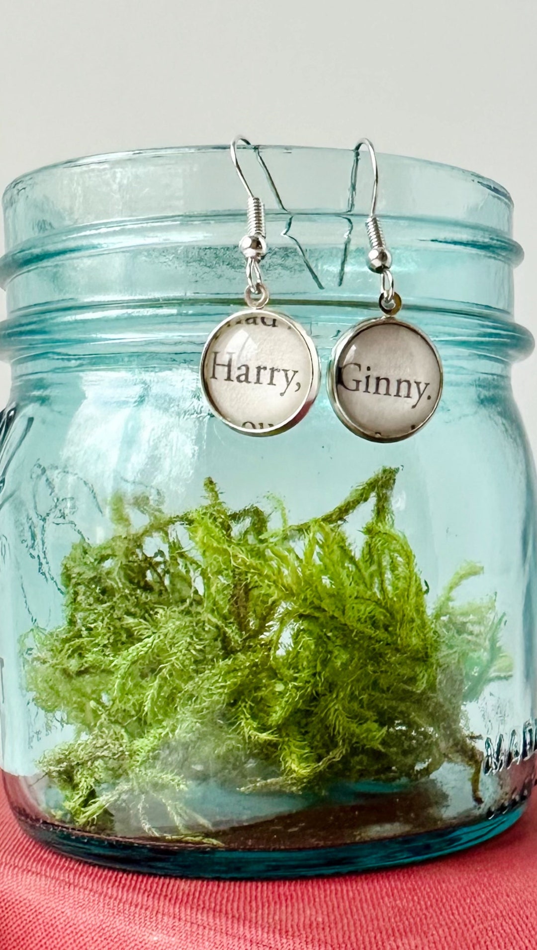 Stainless Steel Harry Potter Ginny Weasley Book Page Dangle Earrings - Etsy