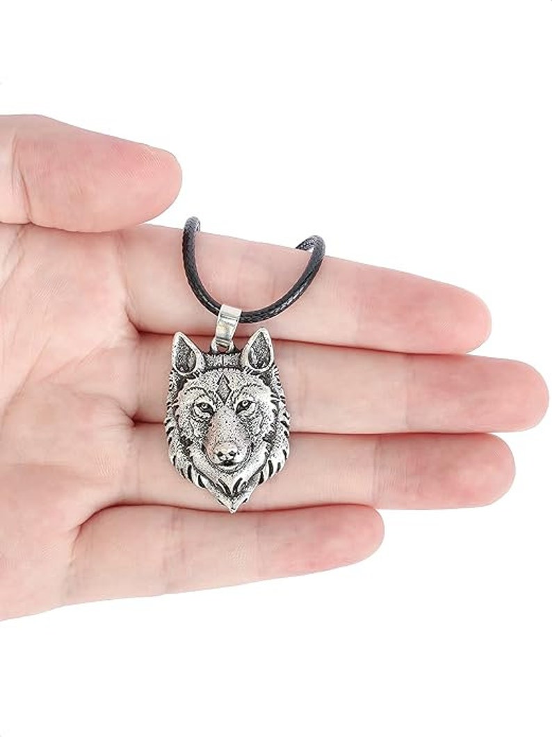 Wolf Necklace Alpha Male Wolf Head Pendant Wolf Jewelry Gift for Men ...