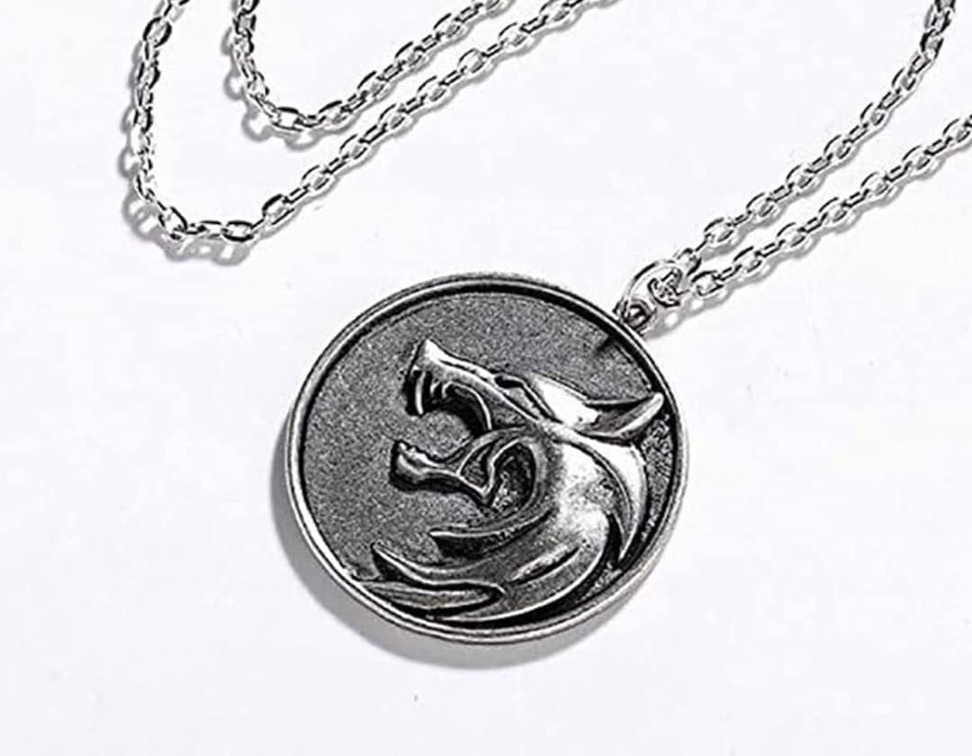 The Witcher Necklace for Men Geralt of Rivia Wizard Medallion Necklace ...