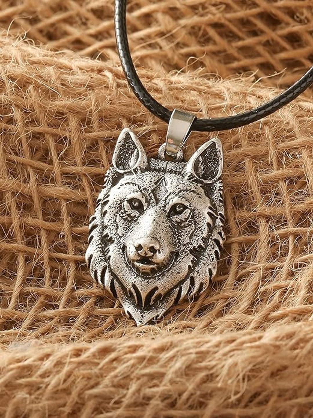 Wolf Necklace Alpha Male Wolf Head Pendant Wolf Jewelry Gift for Men ...