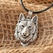 Wolf Necklace Alpha Male Wolf Head Pendant Wolf Jewelry Gift for Men ...