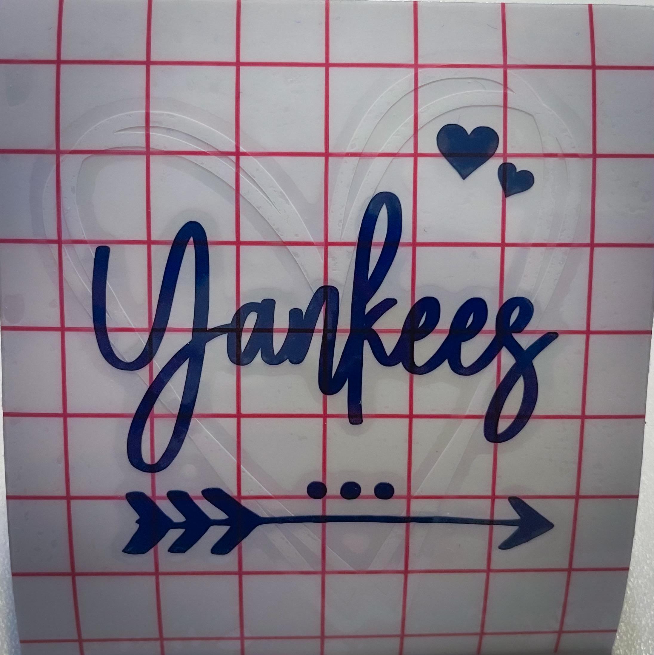 Yankees Vinyl Heart Decal: Car, Cup, Window Sticker - Etsy