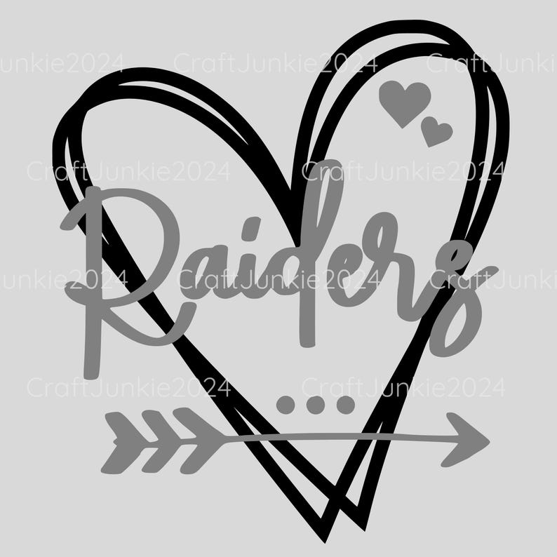 Raiders Vinyl Heart Decal: Car Window Sticker - Etsy